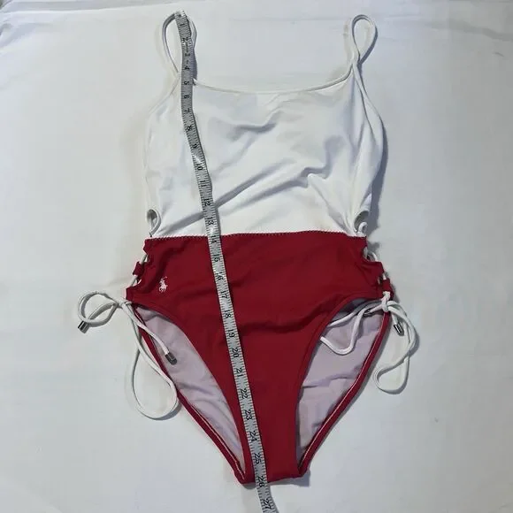 Ralph Lauren | Swim | Polo Ralph Lauren Swimsuit Red White Colorblock ...